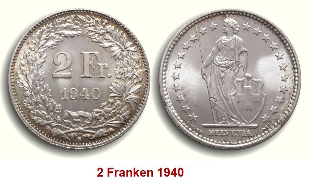 2 Franken 1940 Lot B TOP (Neu (gemäss Beschreibung)) in Flamatt für CHF 22 – mit Lieferung auf ...