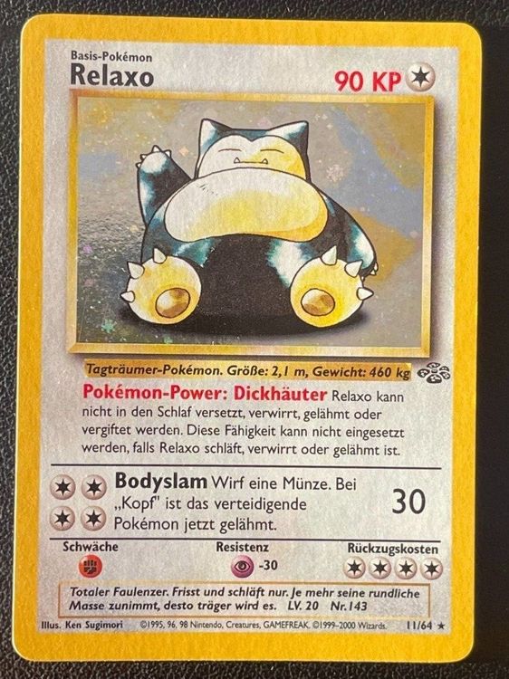 Relaxo 11/64 Holo Rare Pokémon Jungle >Squirl