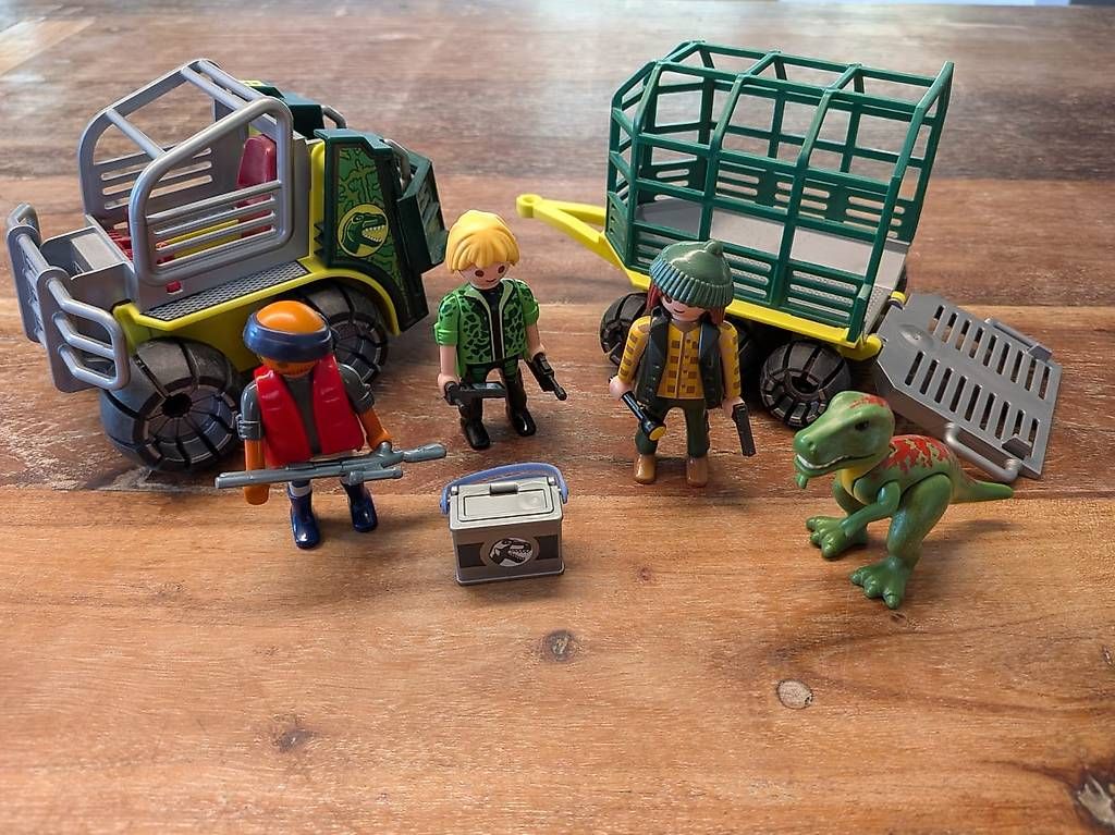 Playmobil - bébé T-rex avec véhicule de transport et 3 pers. (Gebraucht ...