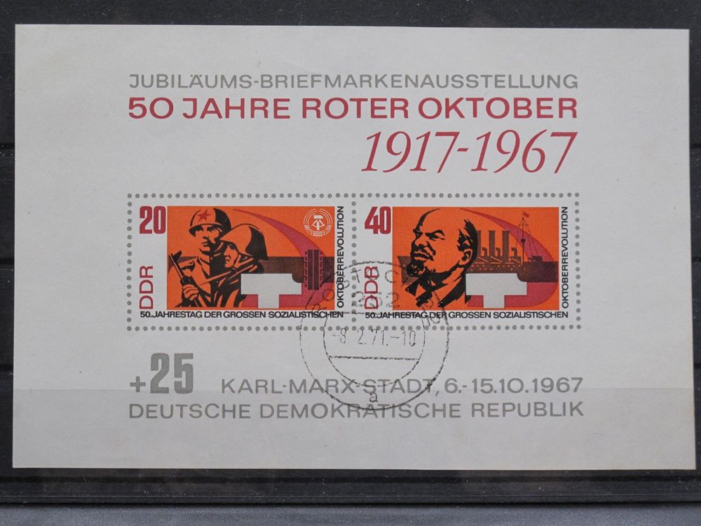 DDR 1967 50 Jahre Roter Oktober Block 26 gest. (Gebraucht) in Wil SG ...