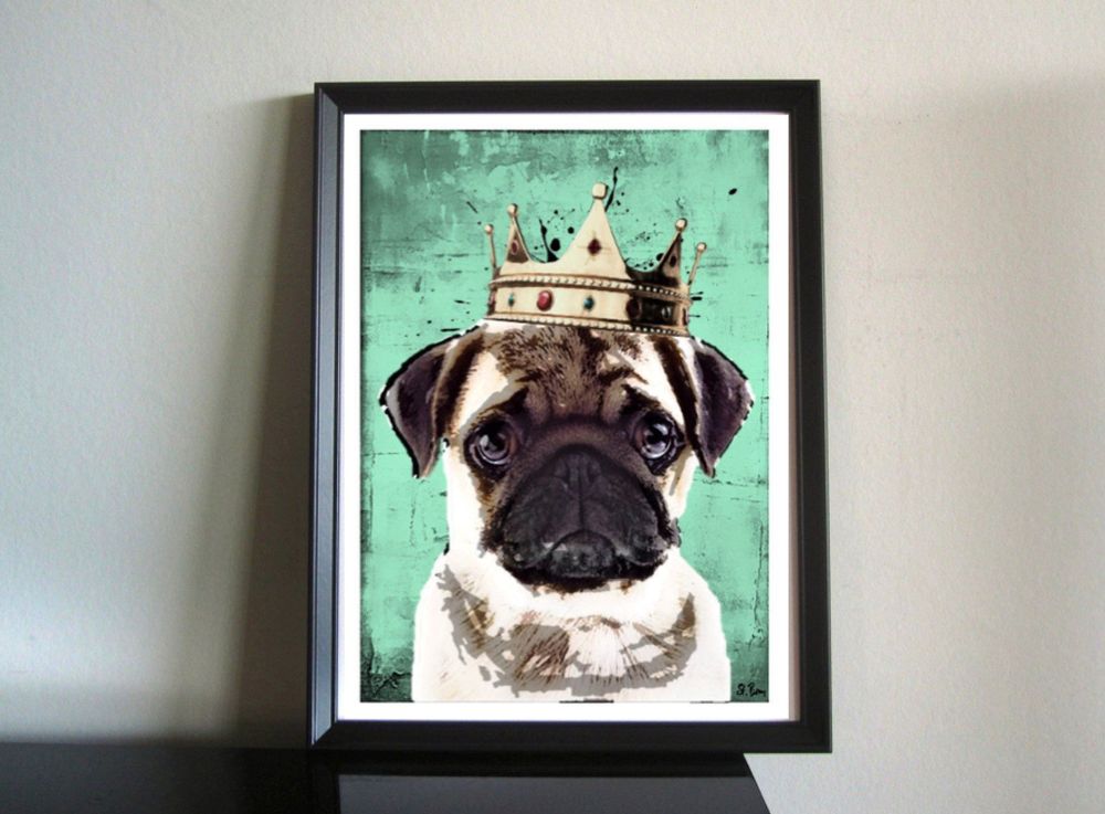 Mops Hund Pop Art Collage Kunst Dog Pets (Neu (gemäss Beschreibung)) in ...