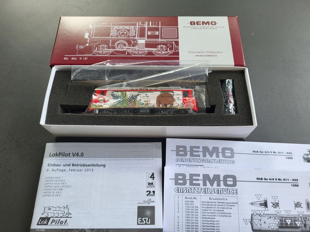 Bemo RhB Ge 4/4 II 634 Bärenland H0m digital DC VP | Kaufen auf Ricardo