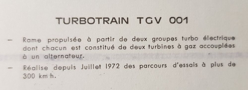 TURBOTRAIN TGV 001 - carte MAXIMUM - 1974 (Gebraucht) in St-Léonard für ...