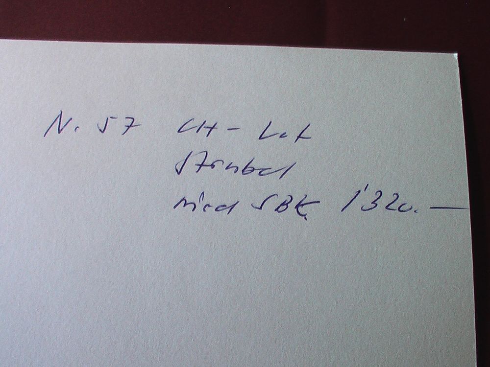 Nr. 57 CH-Lot Strubel SBK 1320.--, ungeprüft (Gebraucht) in Uetendorf ...