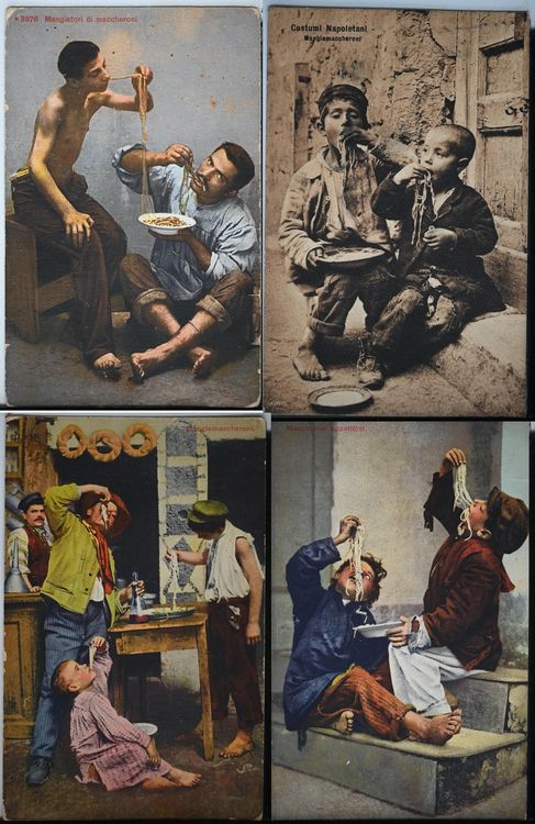 HUMOUR - Mangiamaccheroni - 4 CPA - 1908-1925 - RAR (Gebraucht) in Chavornay für CHF 8 – mit ...