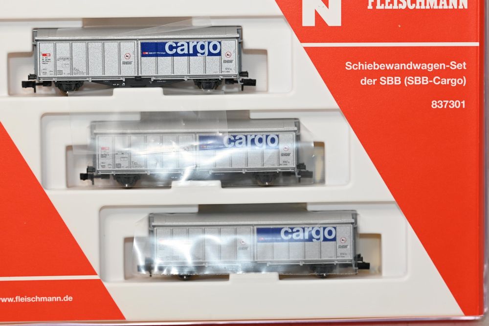 Cargo Wagen 3 er Set Fleischmann Spur N mit OVP (Neu (gemäss ...