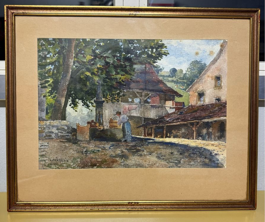 Aquarell Hand signiert Bild (Gebraucht) in Schlieren für CHF 14 – mit Lieferung auf Ricardo kaufen