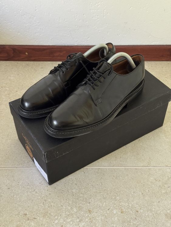 Cheaney Black Leather Derby Shoes - Men Size EU 40 - UK (Gebraucht) in ...