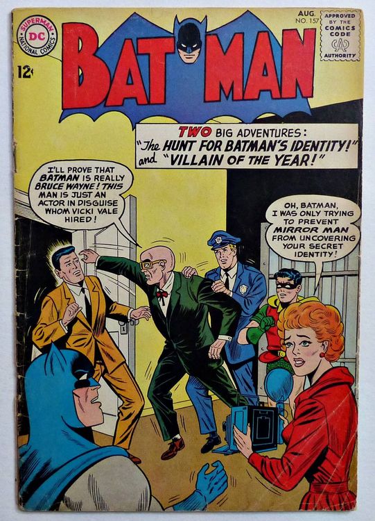 BATMAN #157 & BATWOMAN VS THE JACKAL AND MIRROR MAN DC 1963 (Gebraucht ...