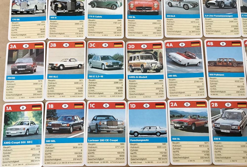 Quartett Mercedes 50046.0 Super Trumpf Auto Kartenspiel 1985 | Kaufen ...