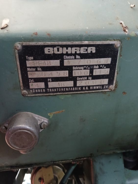 Bührer Traktor PF 18, Oldtimer Traktor, Jahrgang 1966 (Gebraucht) in ...