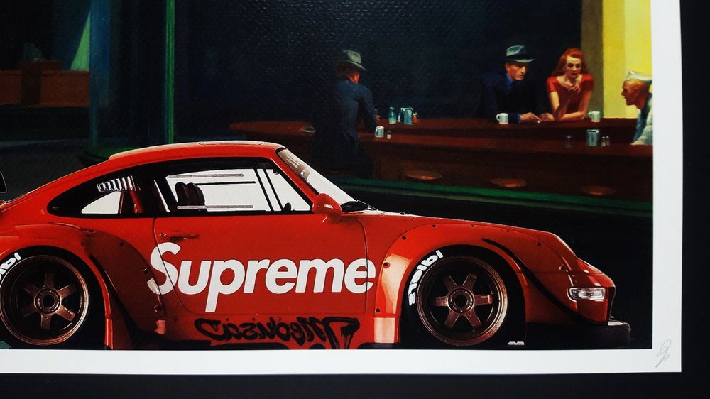 Death NYC Pop Art Druck " Hopper Nighthawks Porsche 911 (Neu (gemäss ...