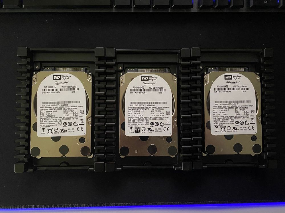 3x WD VelociRaptor 10k 3.5" HDD 1TB | Kaufen auf Ricardo