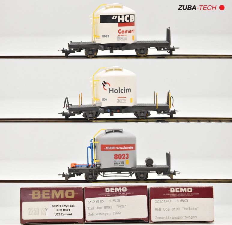 Bemo 3x Zement-Silo-Wagen der RhB, H0m GS mit OVP | Kaufen auf Ricardo