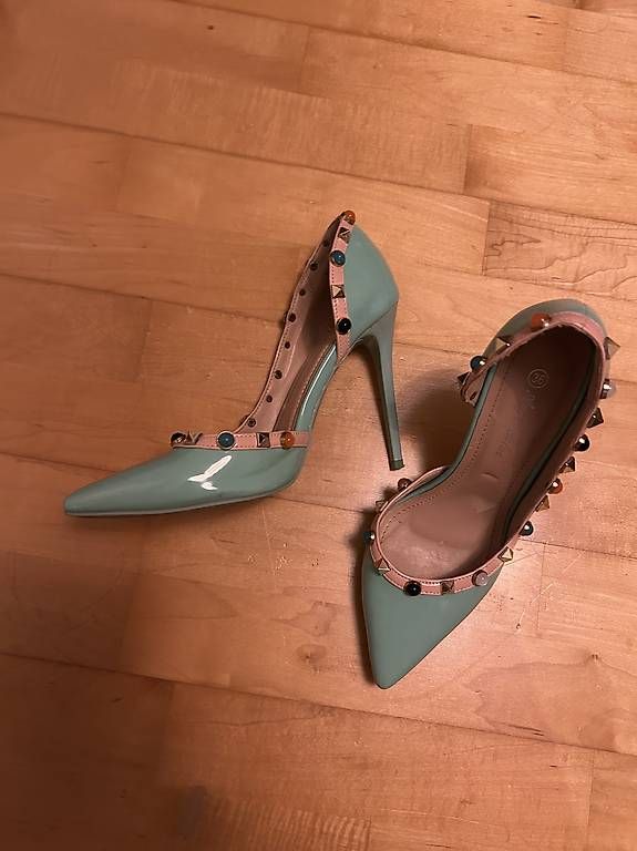 High Heels Türkis/Blau ? Valentino Style ?Sehr Edel (Gebraucht) in ...
