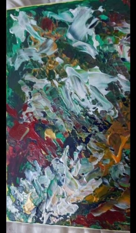 Gemälde Abstrakte Gefühle von mir selbstgemalt 25×25 (Gebraucht) in Riehen für CHF 10 – mit ...