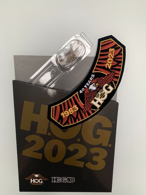 Harley Davidson Pin & Patch 2023 - 40 Years HOG NEU & OVP | Kaufen auf Ricardo