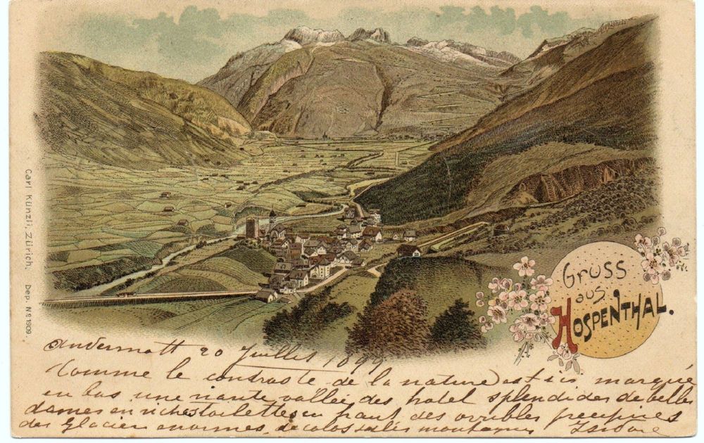 LITHO Gruss aus Hospental 1899 (Gebraucht) in Jona für CHF 44.9 – mit Lieferung auf Ricardo kaufen