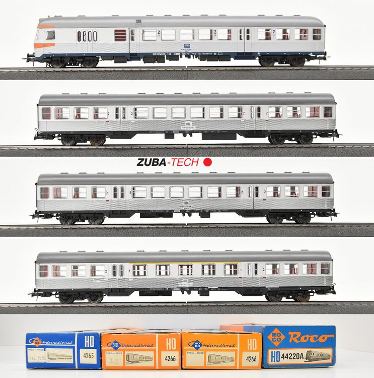 Roco 4x "Silberlinge" Personenwagen der DB, H0 GS mit OVP | Kaufen auf ...