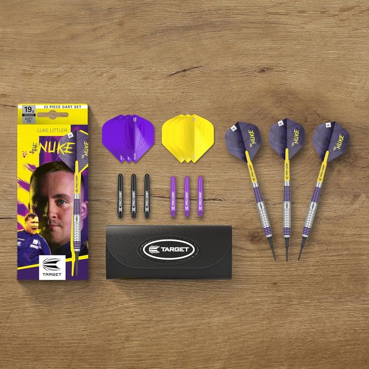 * Luke Littler The NUKE - Darts-Set - 22-teilig - NEU! * (Neu und ...
