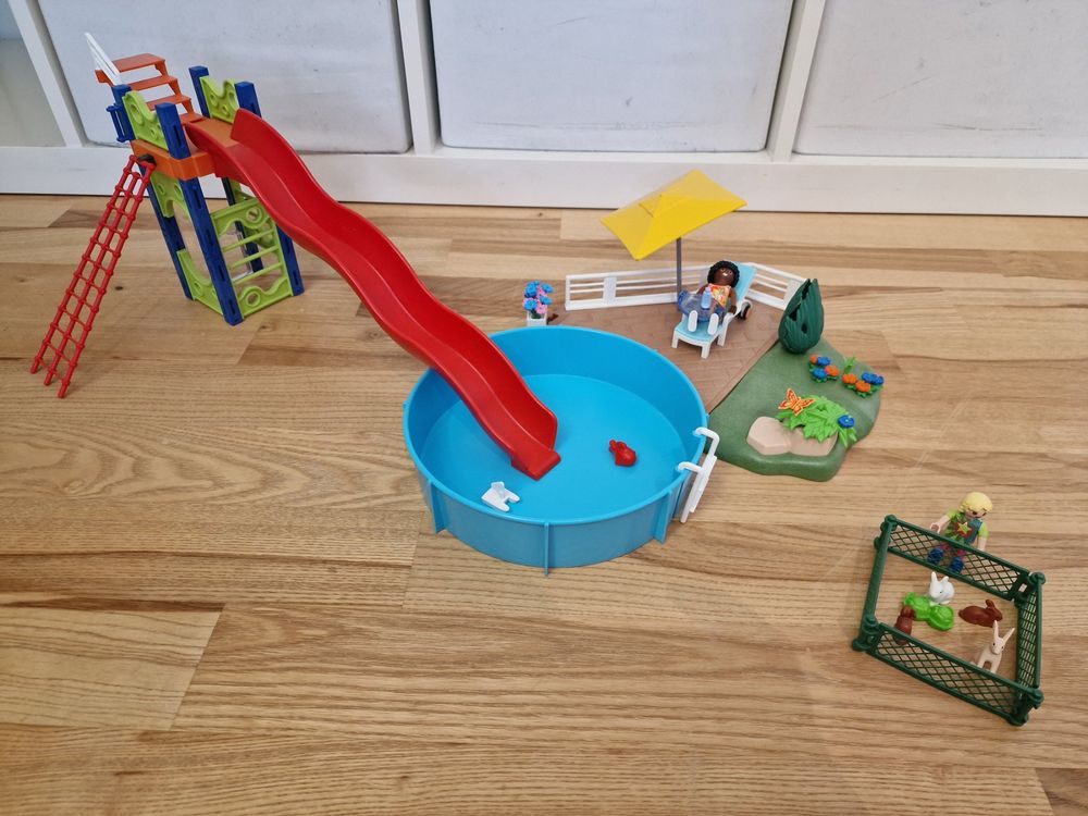 Playmobil Pool mit Rutsche & Hasen-Gehege (Gebraucht) in für CHF 10 ...