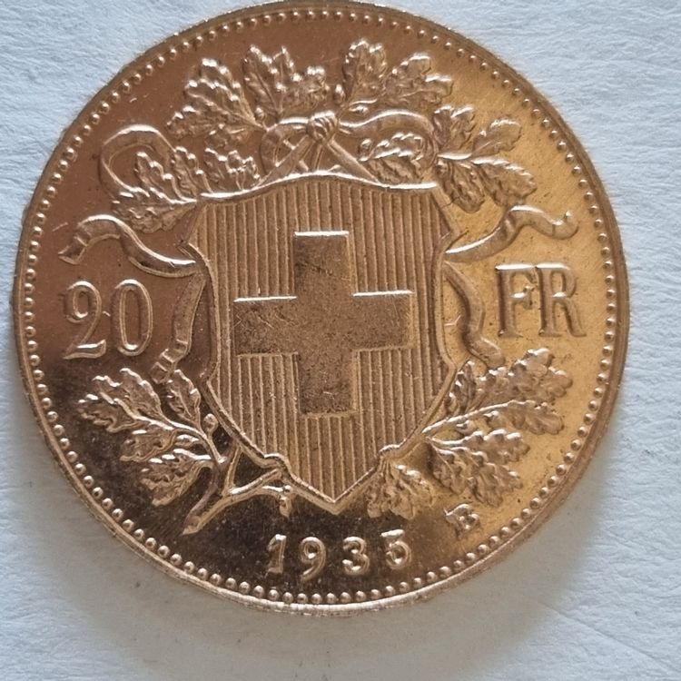 Rare ! Vreneli 20 Fr 1935 B | Kaufen auf Ricardo