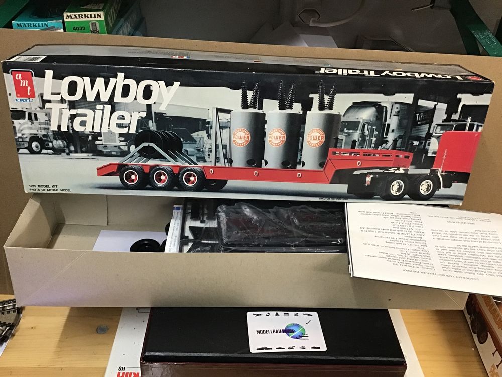 AMT Lowboy Trailer Modellbausatz 1:25 Rarität (Neu (gemäss Beschreibung ...