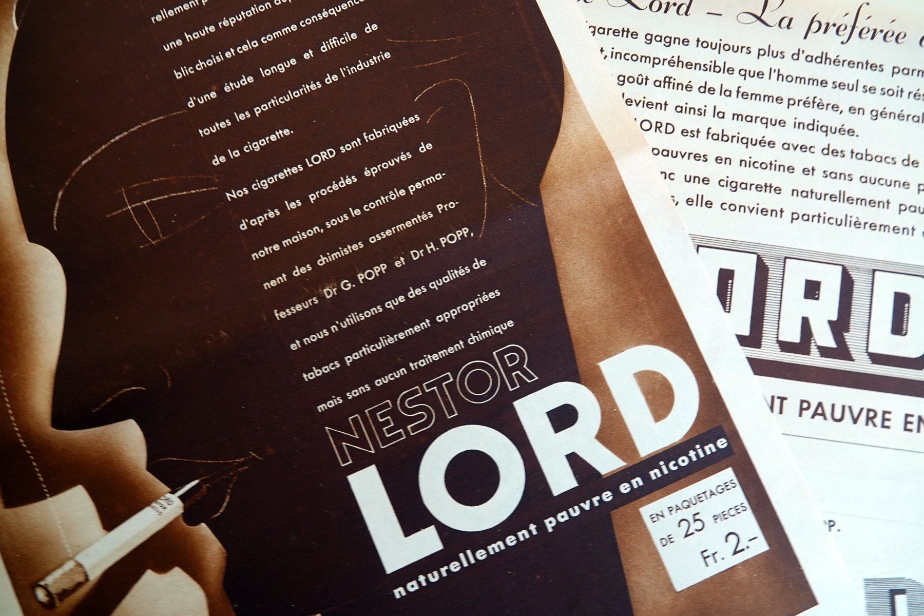 Nestor Lord Cigarettes - 3 alte Werbungen/Publicités 1930/31 (Gebraucht ...
