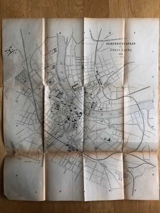 Uebersichtsplan der Stadt Basel 1887 | Kaufen auf Ricardo