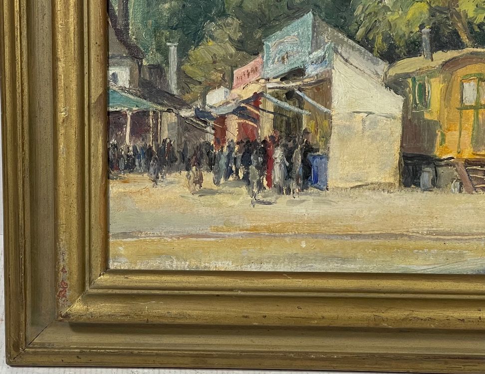 30er Jahre Gemälde Marktszene Gemälde unleserlich signiert (Gebraucht ...