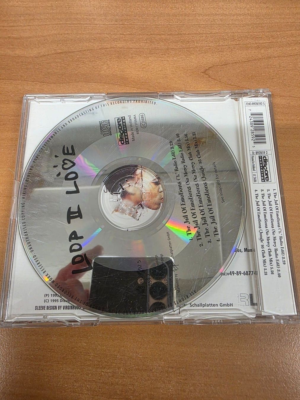 CD Single, Loop II Love – The Jail Of Emotions (House, 1995) (Gebraucht ...