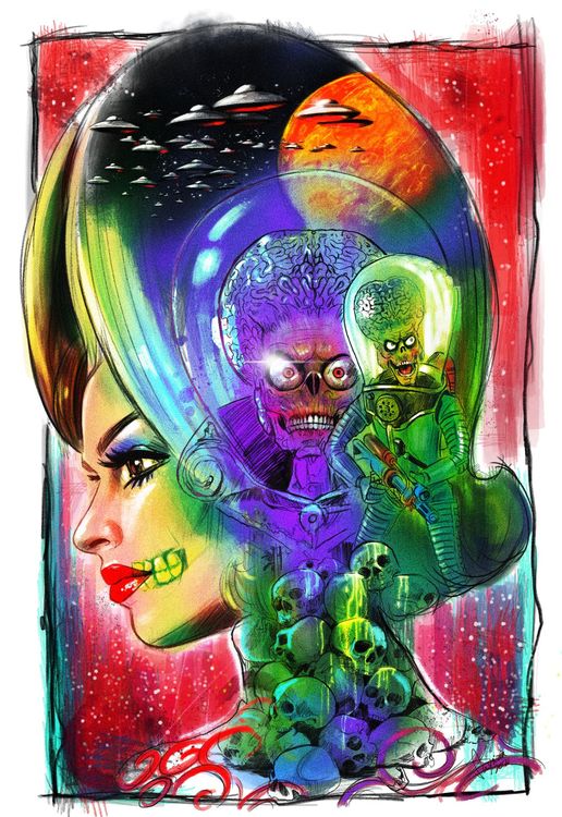 Mars Attacks! (1996) Tim Burton/Nicholson/Brosnan/Devito/BD (Gebraucht ...