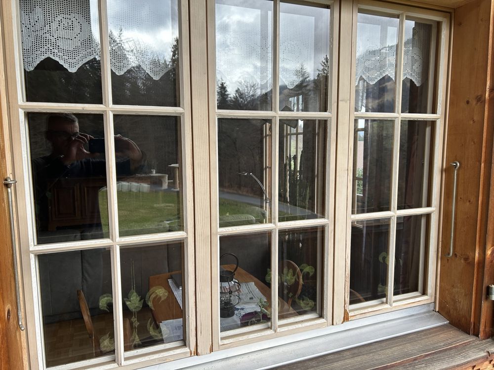 Alte Fenster mit Sprossen, Holz, Doppelverglasung (Gebraucht) in für ...