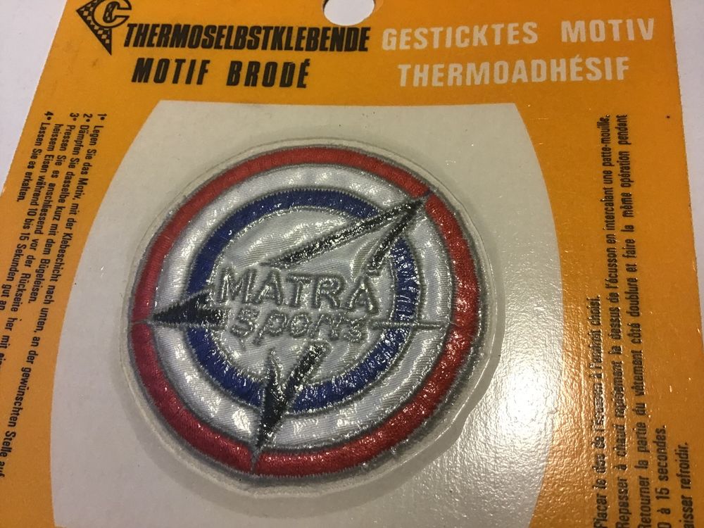 Alter Auto Badge aus Stoff "MATRA SPORTS" OVP 60er Jahre | Kaufen auf ...