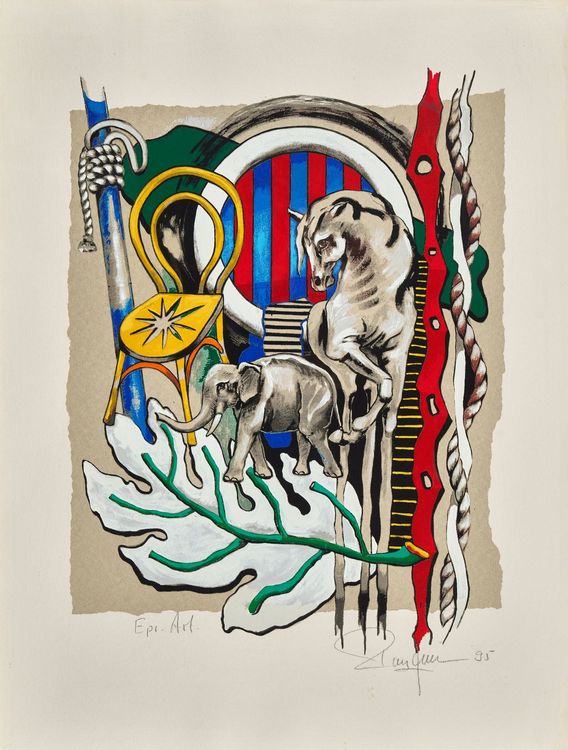 Knie Rolf "Elefant und Pferd" Original handsig. Serigrafie (Gebraucht) in Siebnen für CHF 1090 ...