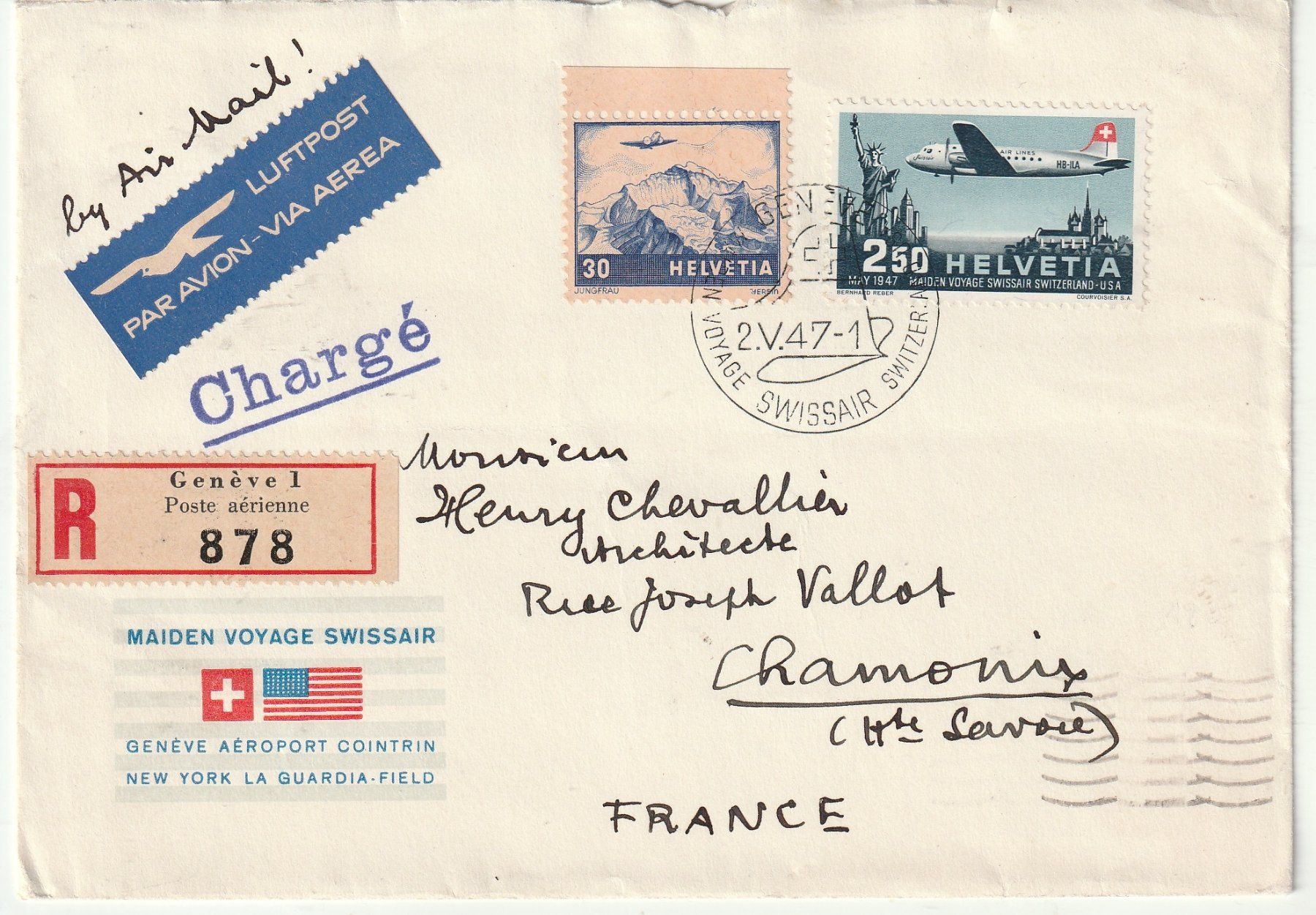 SF 47.5a, GENÈVE _ WASHINGTON, Fr 40.-- (D'occasion) à Bure pour CHF 5 ...