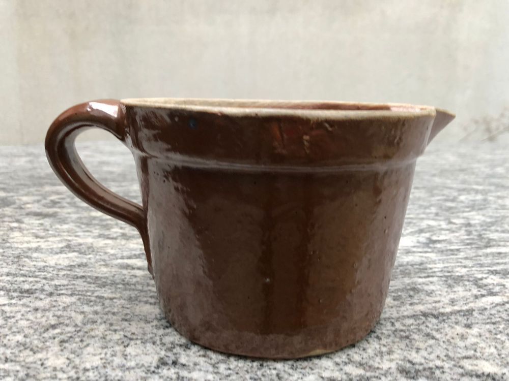Steinzeug Keramik Krug braun glasiert, 3/4 l, antik | Kaufen auf Ricardo
