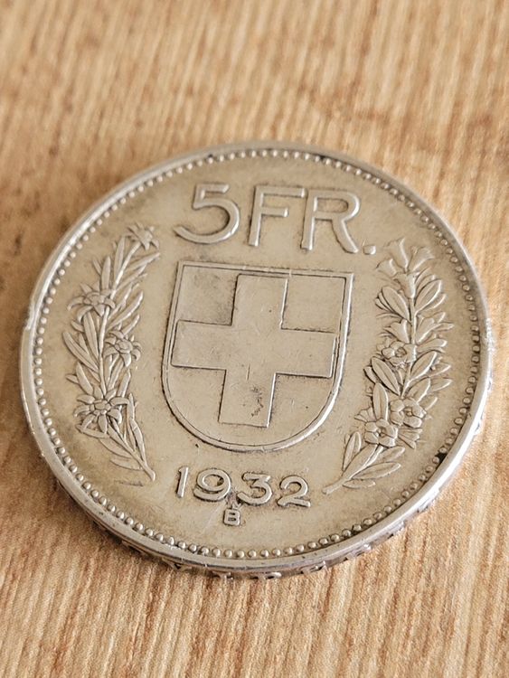 5 Franken Silbermünze 1932 -selten- | Kaufen auf Ricardo