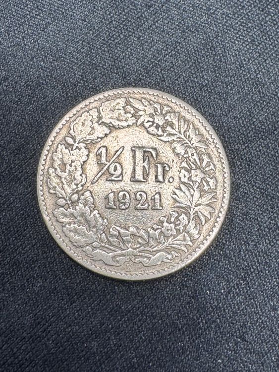 Pièce de monnaie 1/2 franc Suisse 1921 B | Kaufen auf Ricardo
