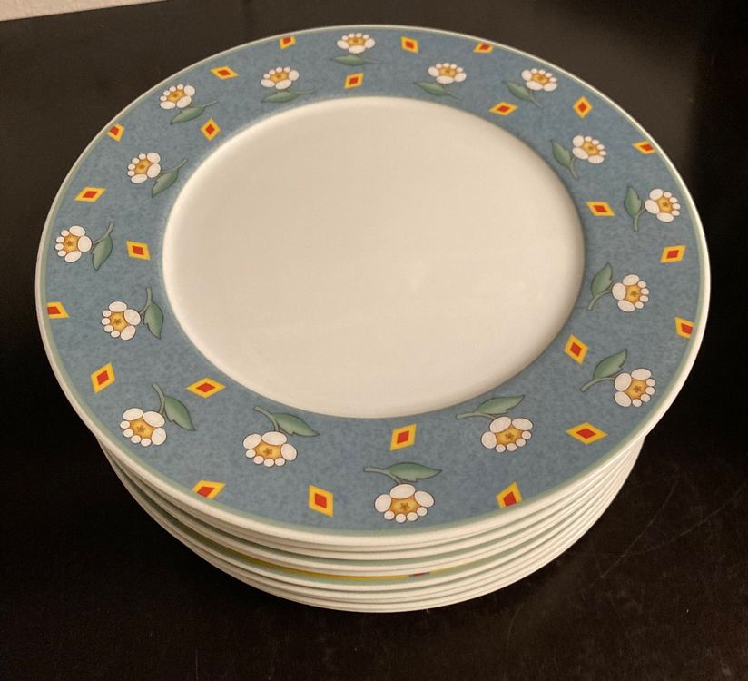 Teller Villeroy & Boch „Switch“ Ava blau und gelb (Gebraucht) in ...