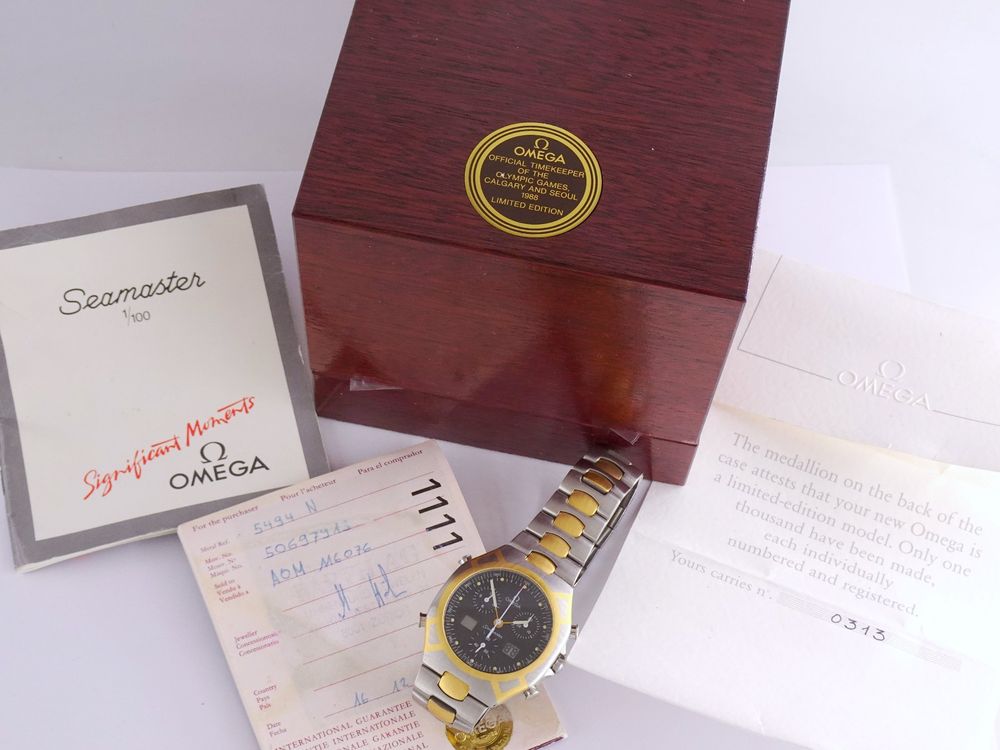 OMEGA SEAMASTER POLARIS CHRONO 386.1232 LIMITED OLYMPIC 1988 (Gebraucht ...