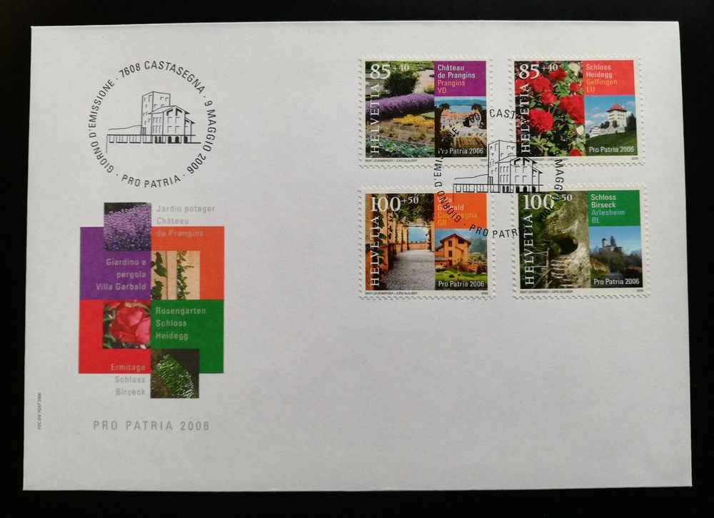 FDC Pro Patria 2006 Historische Gärten und Parkanlagen | Kaufen auf Ricardo