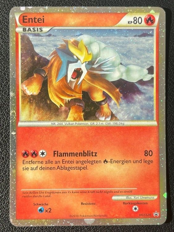 Entei HGSS20 Ultra Rare Holo Pokémon Black Star Promo (Neu (gemäss ...