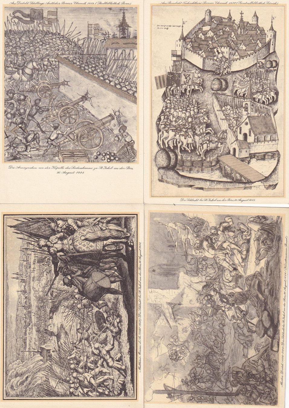 4 cartes - Croix-Rouge - Suisse - 1944 (D'occasion) à Orvin pour CHF 3. ...