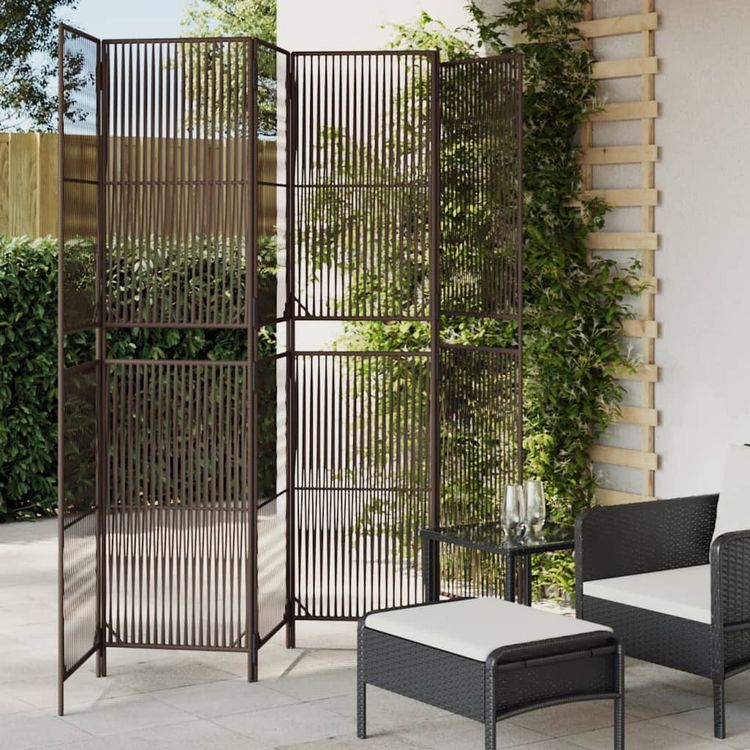 Paravent 6-tlg. Braun Poly Rattan (Neu und originalverpackt) in für CHF ...