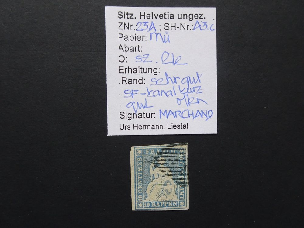 STRUBEL 23A3.c, Vollrandig, Befund Urs Hermann (Gebraucht) in Stäfa für ...