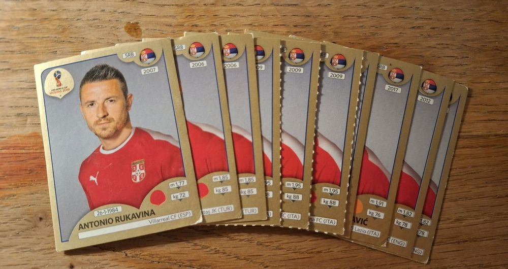 Panini WM 2018 / CH-Version / 11 Stickers vom Team Serbien (Gebraucht ...