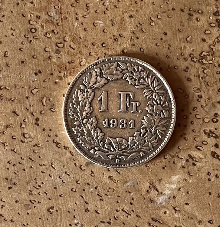 Silbermünze 1Fr. 1931, Helvetia, Schweiz | Kaufen auf Ricardo