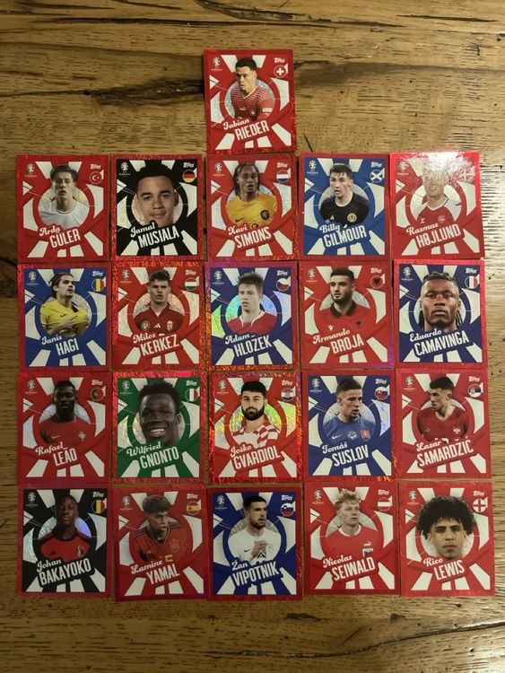 UEFA Euro 2024 Topps Sticker ALLE PTW KOMPLETT (Neu (gemäss ...