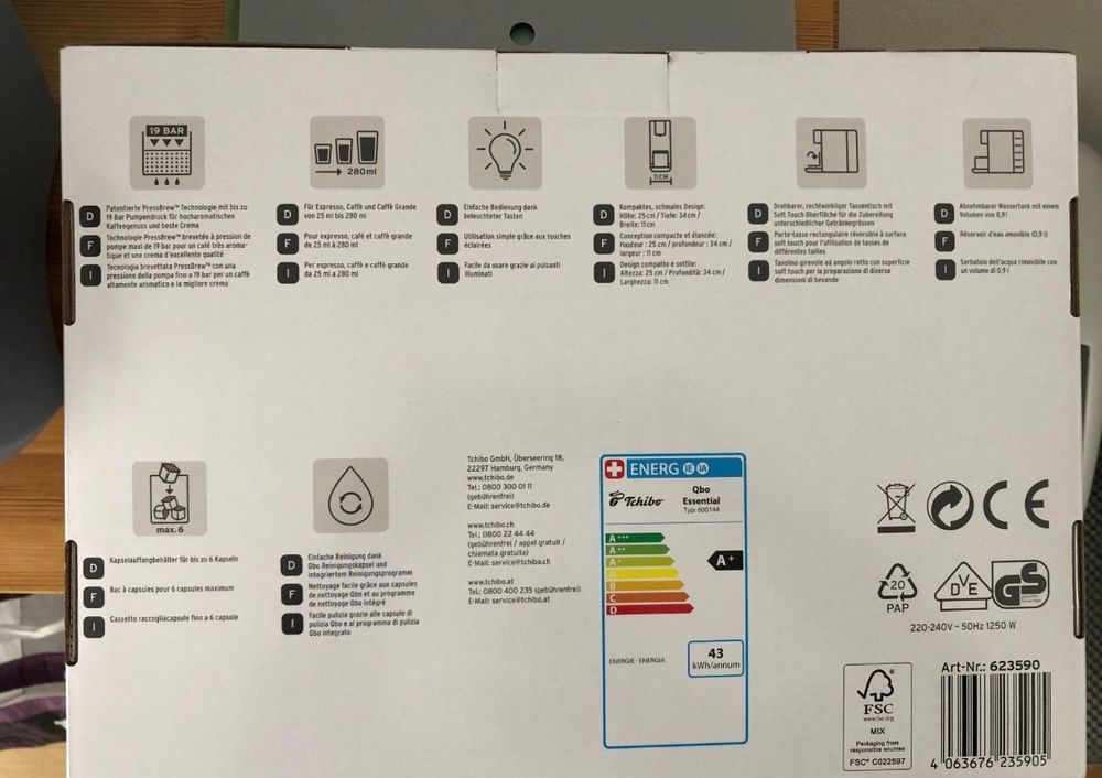 Tchibo QBO Essential Kapselmaschine Kaffeemaschine | Kaufen auf Ricardo